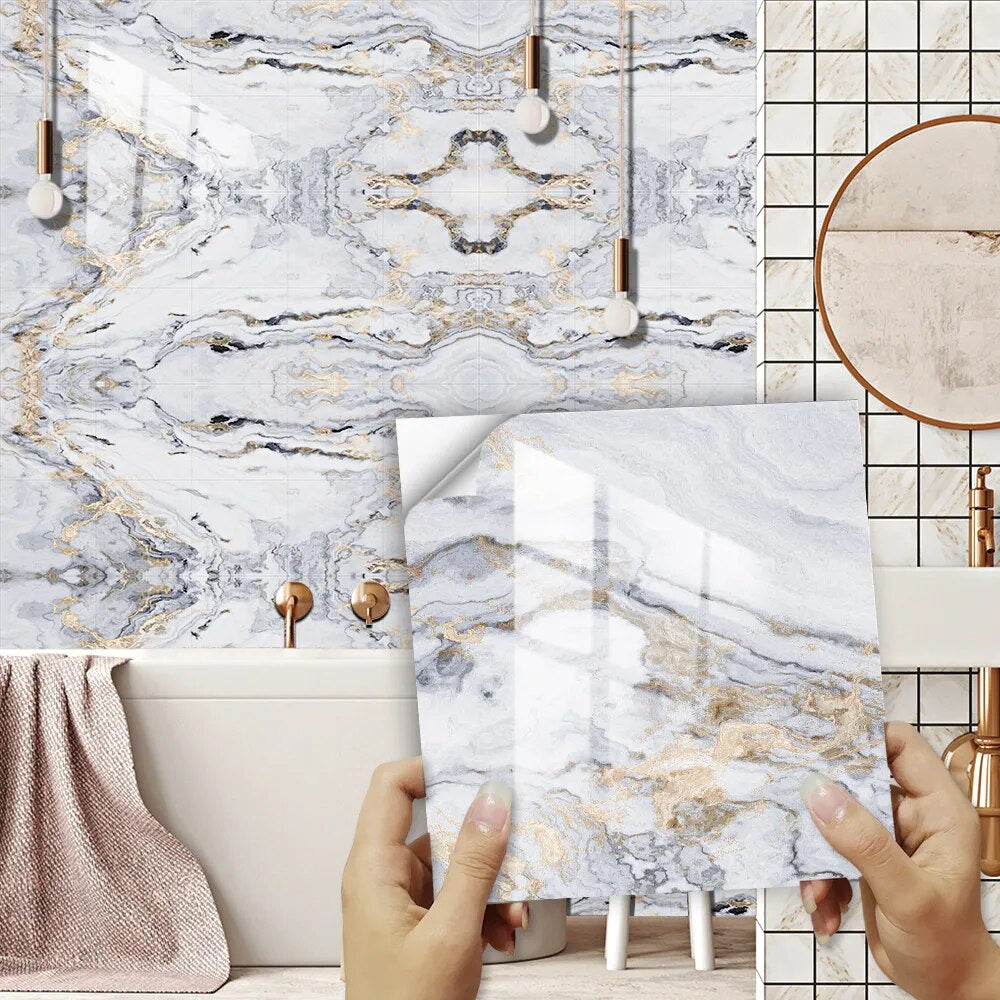 Revêtement Mural Cuisine de Style Marbré Abstrait – Bricoli | La ...