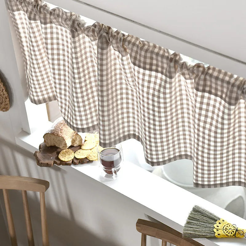 Rideau Cuisine avec Design à Carreaux de Style Pastoral – Bricoli | La ...