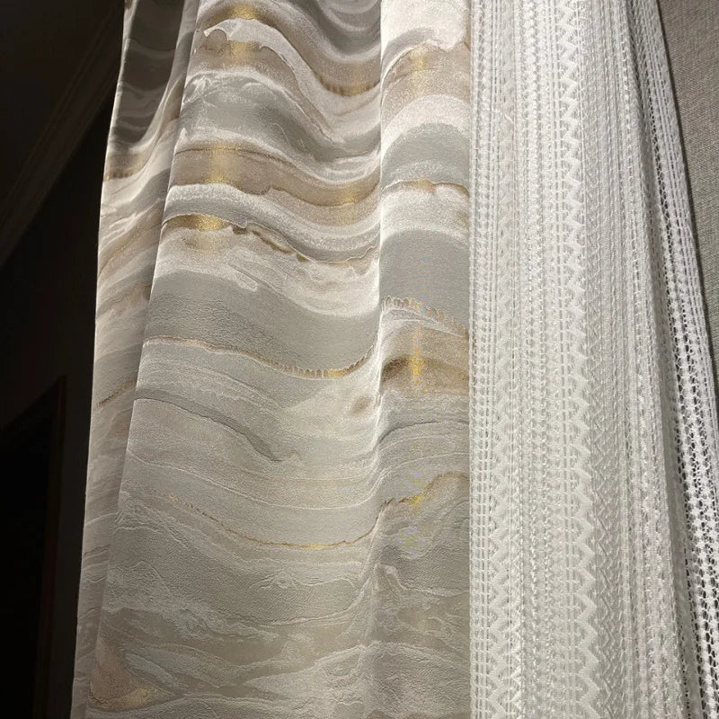 Rideau pour Dressing Luxueux avec Rayures Géométriques Dorées – Bricoli ...