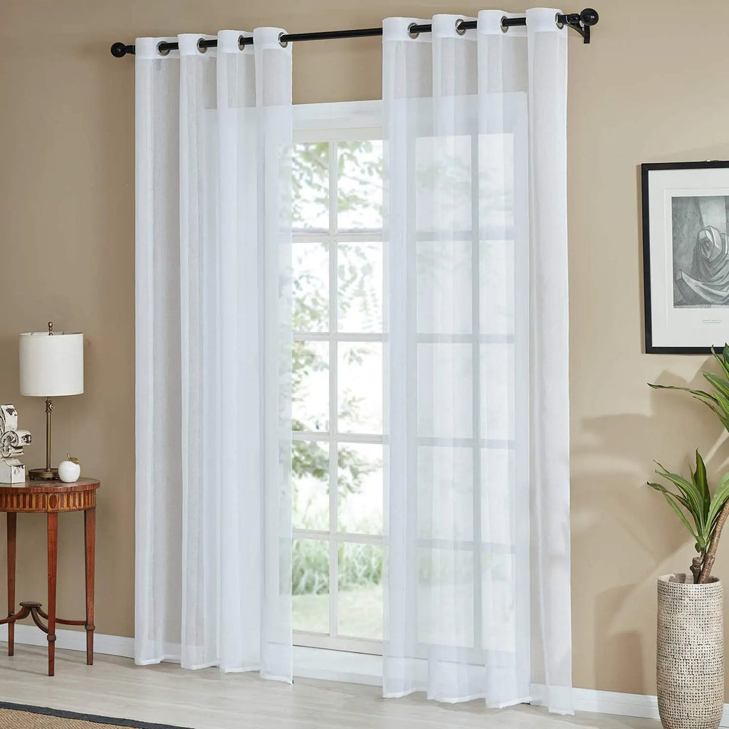 Rideau Porte Fenêtre Blanc et Transparent de Style Pastoral – Bricoli ...
