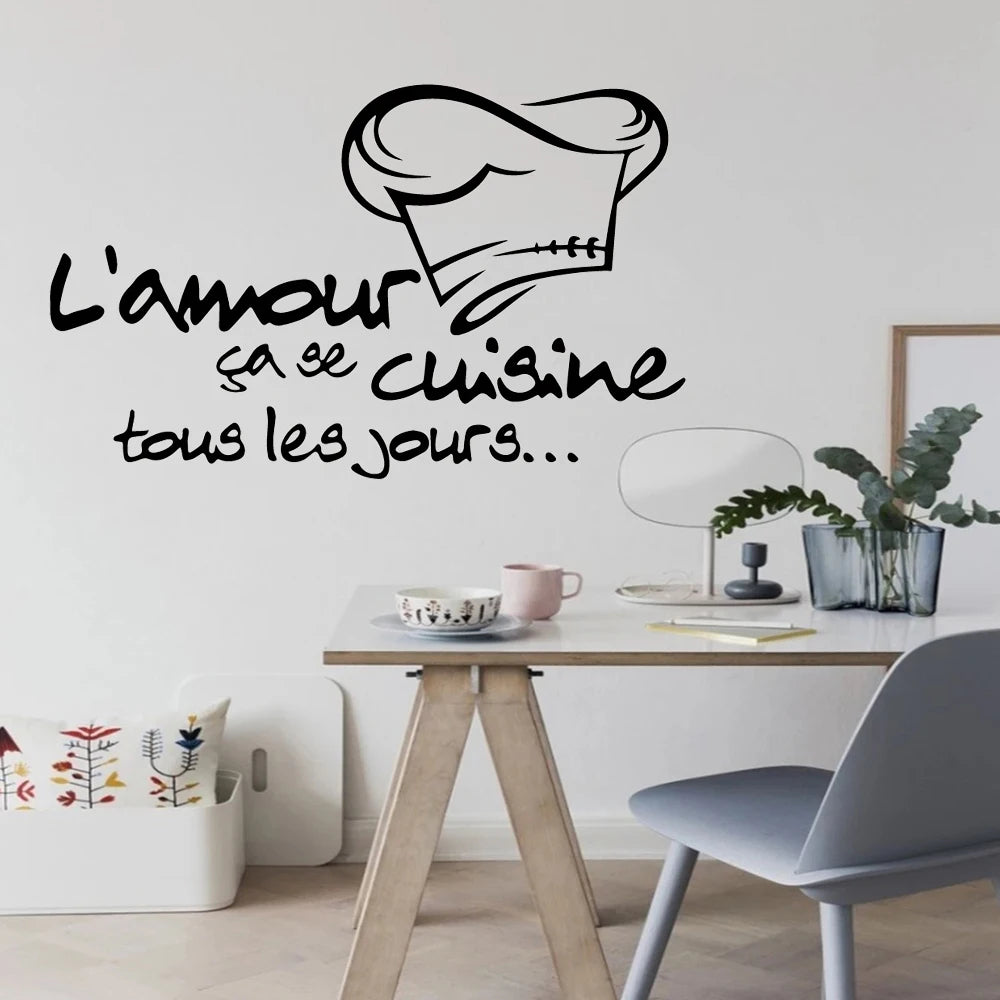 Sticker Cuisine Imperméable avec Citation en Plastique – Bricoli | La ...